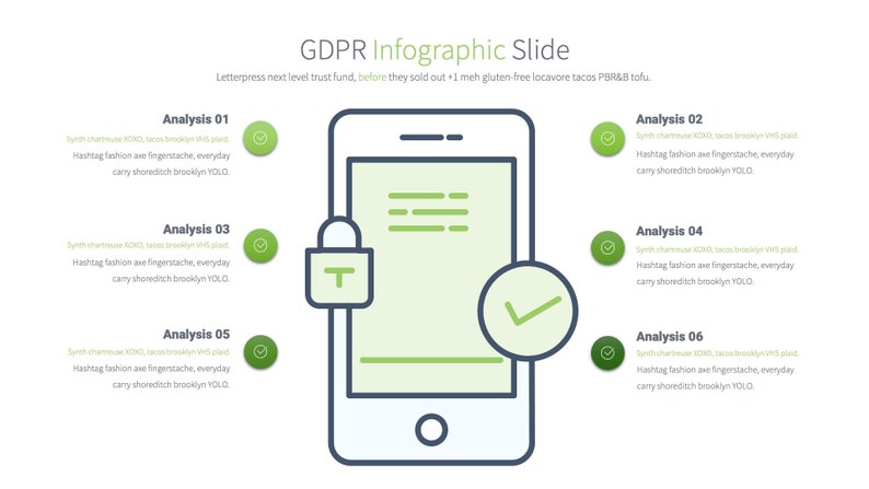 Diapositivas de infografías de PowerPoint del RGPD, Plantilla de ...