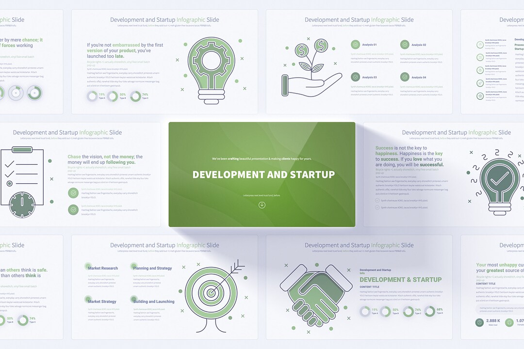 Development and Startup Powerpoint Infographics Slides, Strategy ...