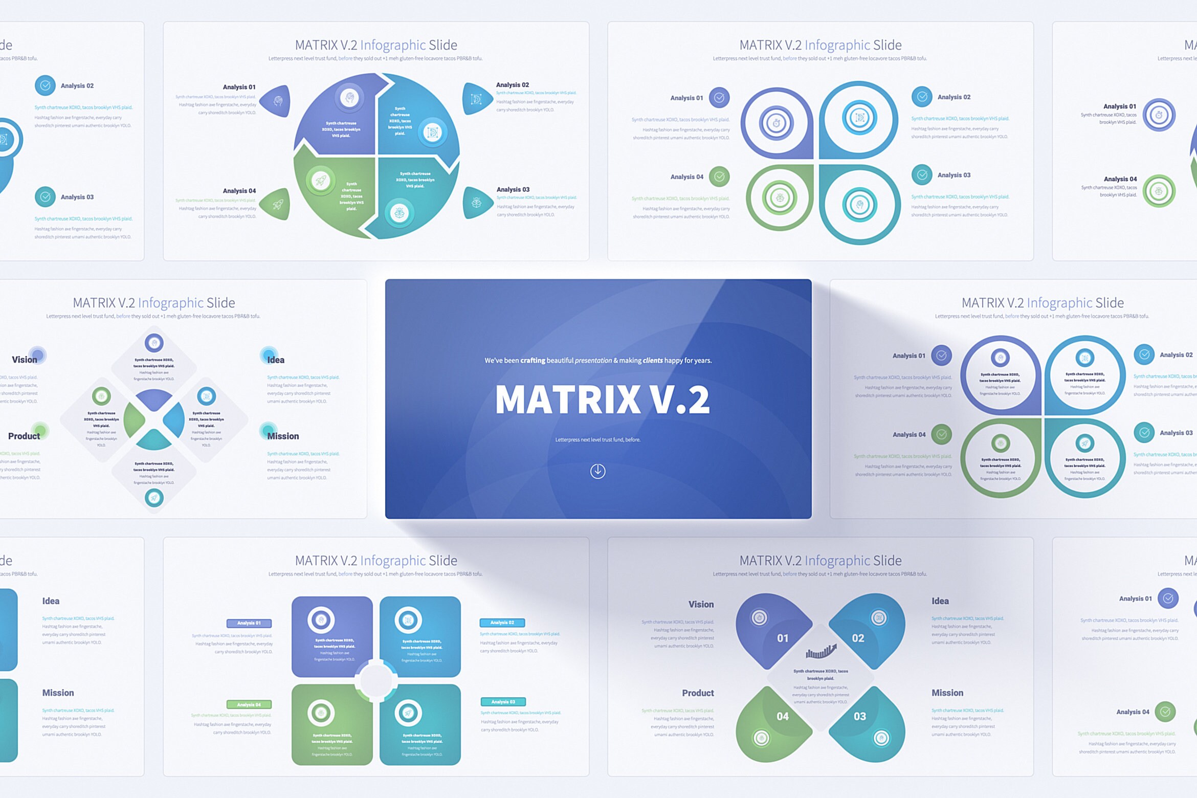 Matrix Diagram Business Solution Powerpoint Template | Creative Matrix ...