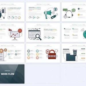 Professional Work Flow Powerpoint Infographics | Ideal for Corporate ...