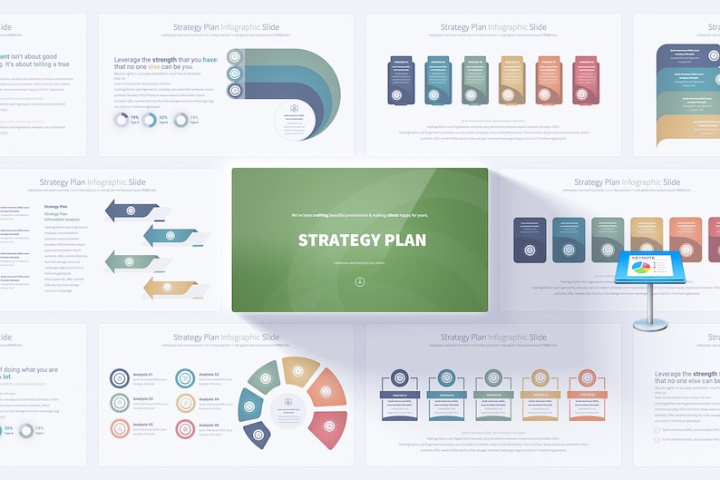 Strategy Plan Keynote Presentation, Editable Keynote Template, Business ...