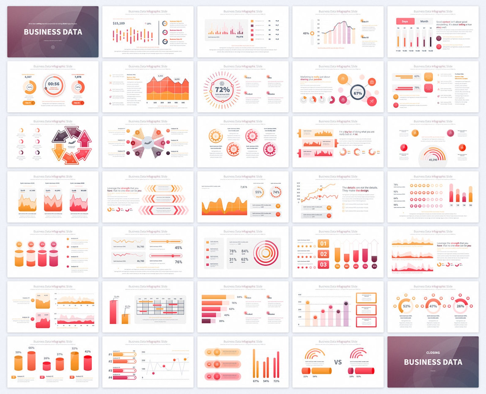 Business Data Powerpoint Infographics Slides | Comprehensive & Visual ...