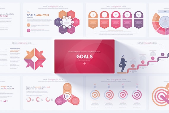 GOALS Powerpoint Infographics Slides Goals Powerpoint | Etsy