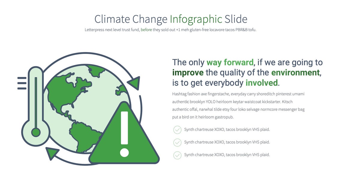Professional Climate Change Keynote Slides | Editable Infographics ...