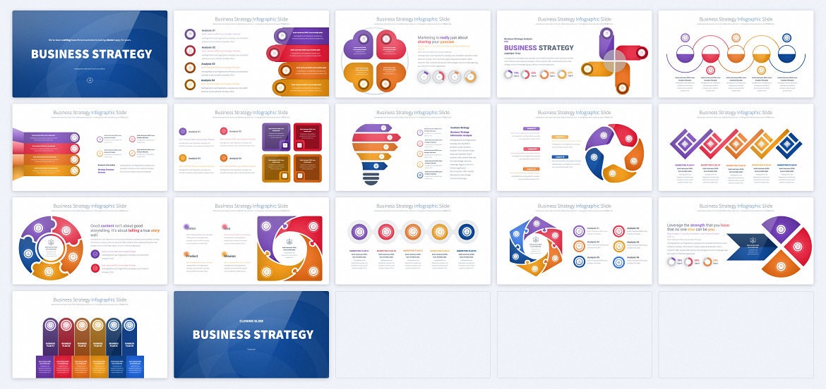 Comprehensive Business Strategy Powerpoint Template | Professional ...