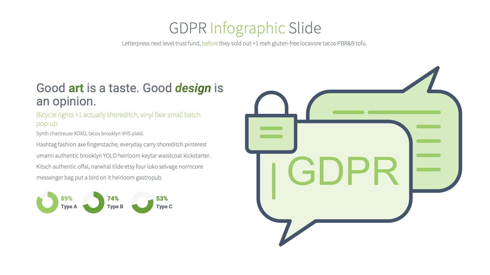 Diapositivas de infografías de PowerPoint del RGPD, Plantilla de ...