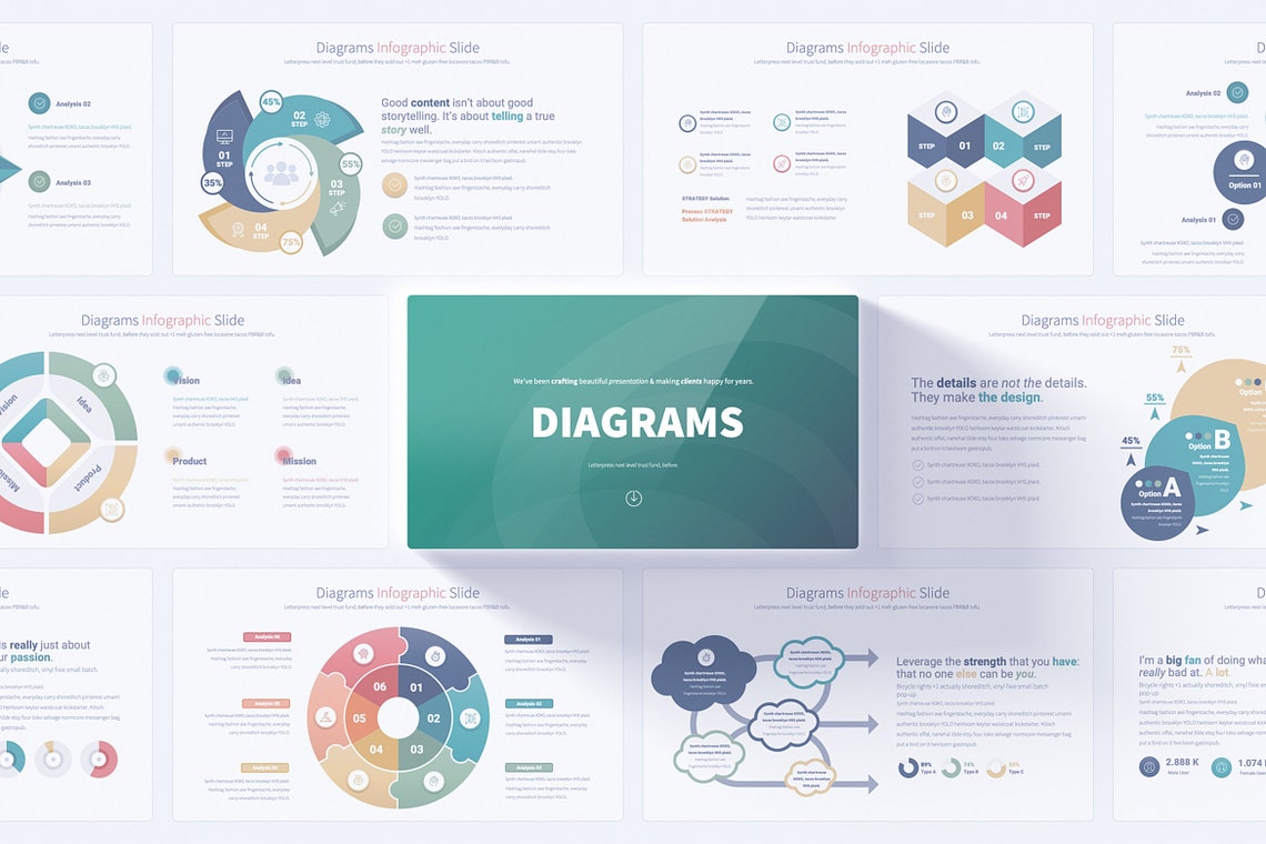 Diagrams Powerpoint Presentation Template Business Diagram - Etsy