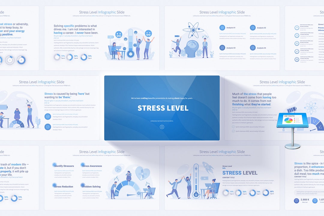 Stress Level Keynote Presentation Template | Mental Health & Emotional ...