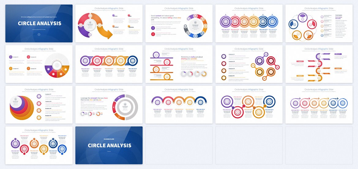 Circle Analysis Powerpoint Diagrams Presentation Template, Strategy ...
