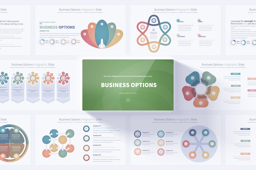 Comprehensive Business Options Powerpoint Template for Presentations ...