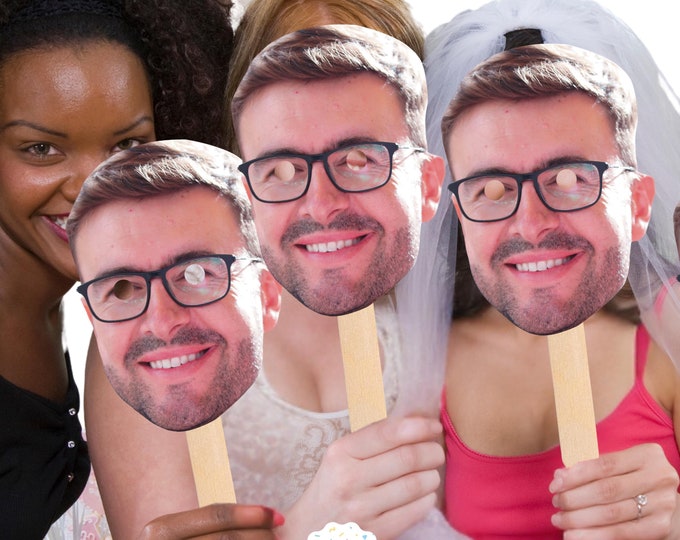 Custom Photo Face Mask Cut Out Face Props Picture Masks Personalized ...