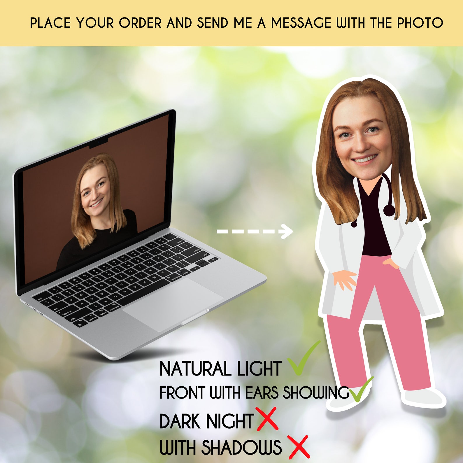 Doctor Face Banner Medicine PRINTABLE Cupcake Toppers Photo Banner ...