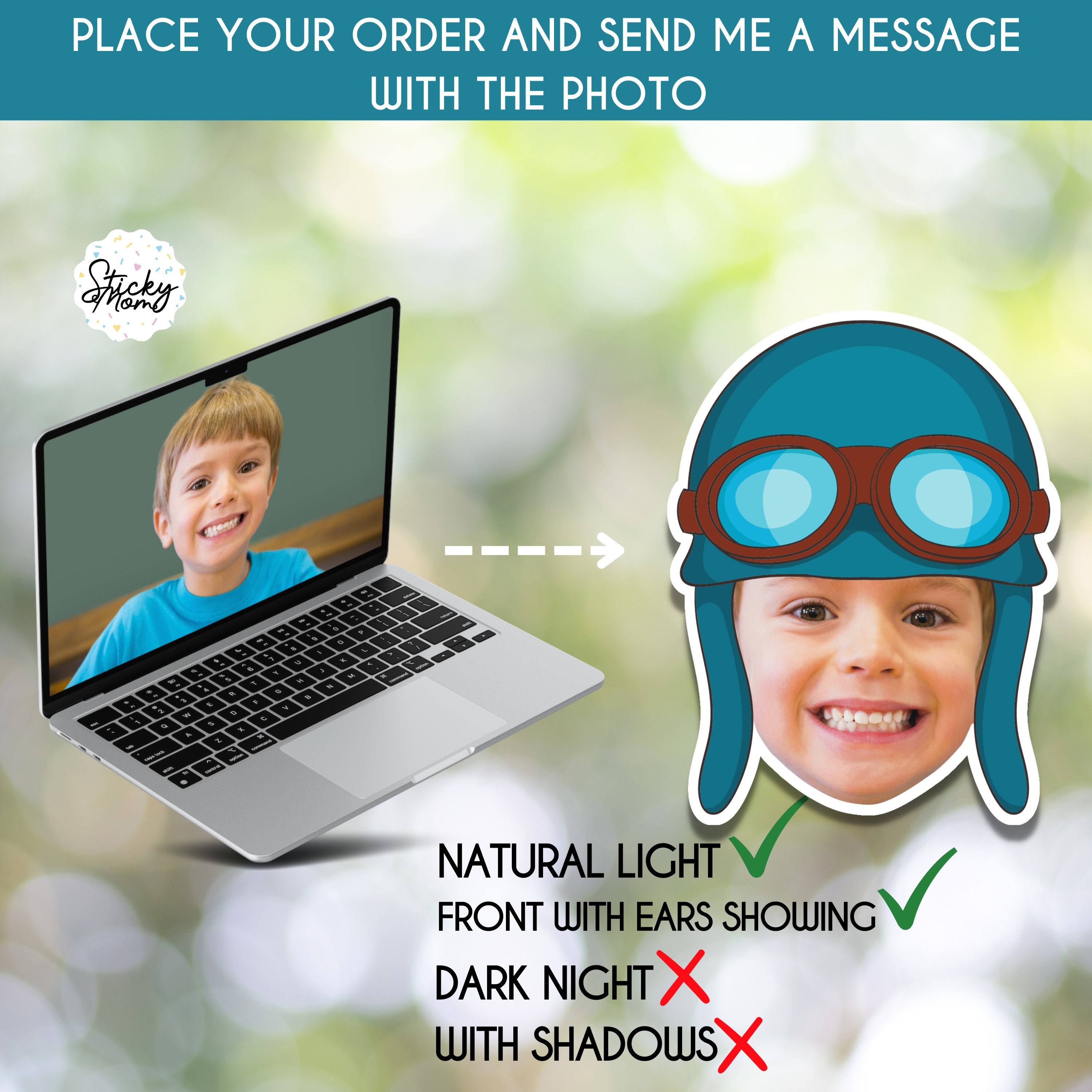 Retro Aviator Photo Banner | Face Banner Printable Pilot Cupcake ...