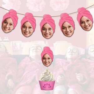 Spa Party Custom Photo Banner | Face Banner Printable | Fun Spa ...