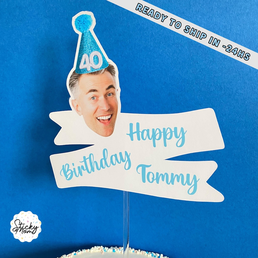 Photo Cake Topper | Personalized Birthday Cake Topper for Adults ...