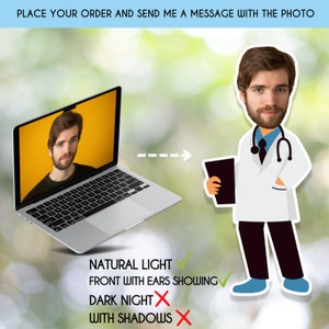 Doctor Face Banner Medicine Cupcake Toppers Photo Banner Printable ...