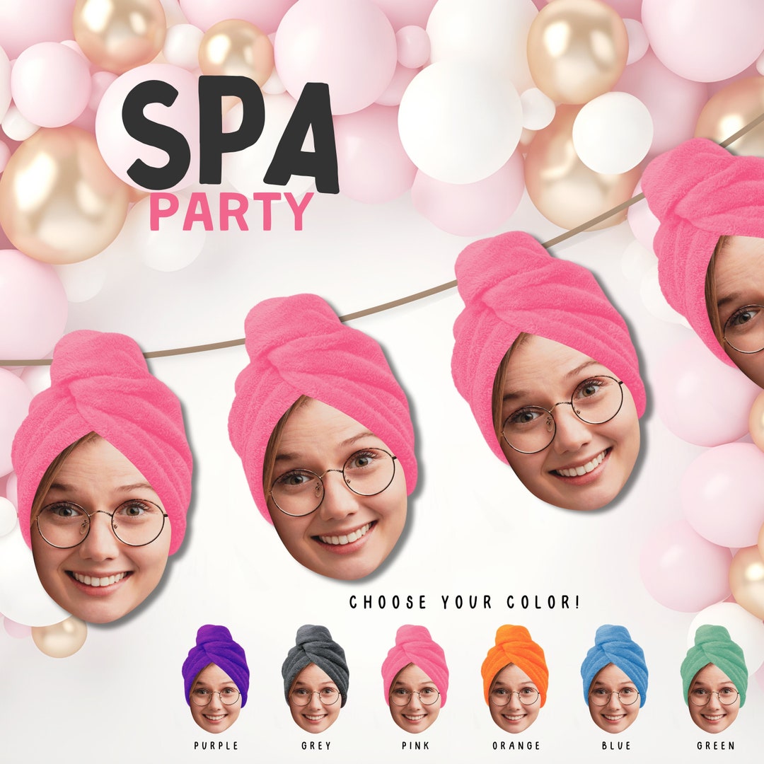 Spa Party Custom Photo Banner | Face Banner Printable | Fun Spa ...