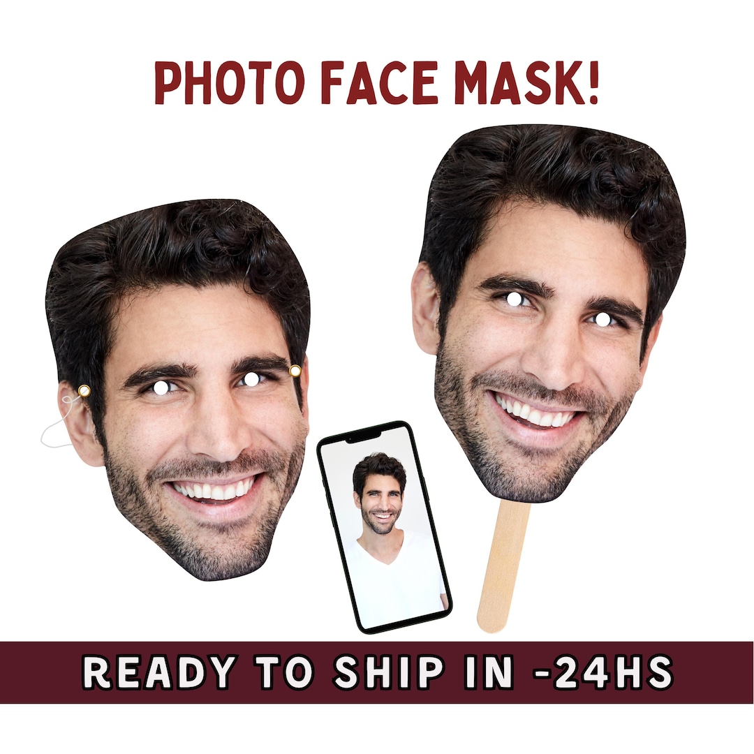 Custom Photo Face Mask, Cut Out Face Props, Picture Masks, Personalized ...