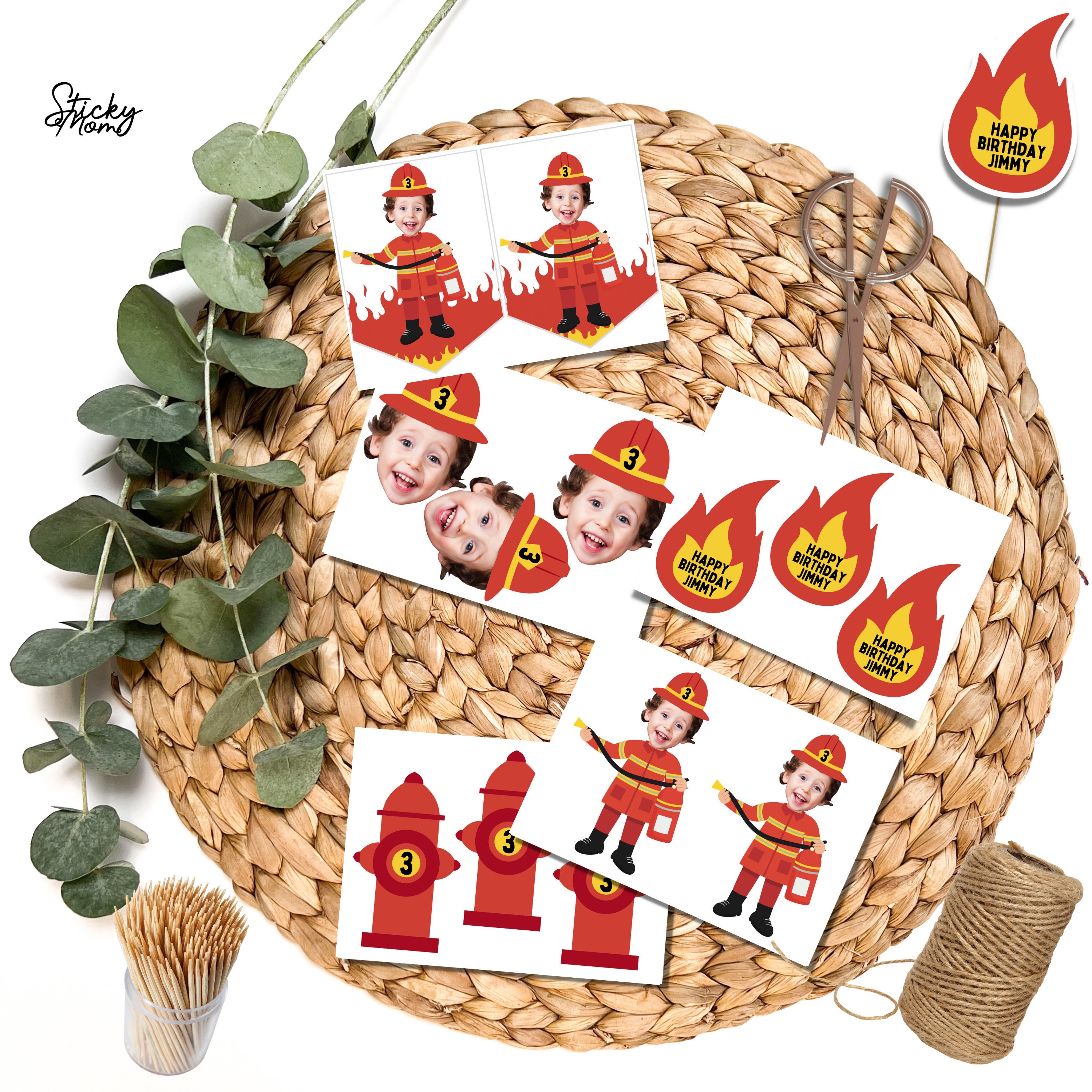 Firefighter Party Bundle / Fireman Custom Photo Banner | Printable ...