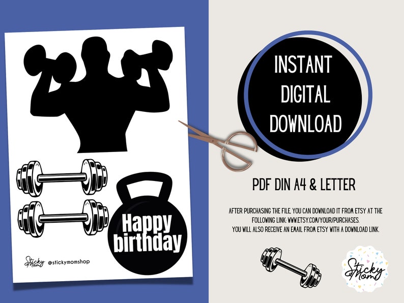 Gym Cake Topper Muscles Birthday Printable Gym Weight Lifting - Etsy