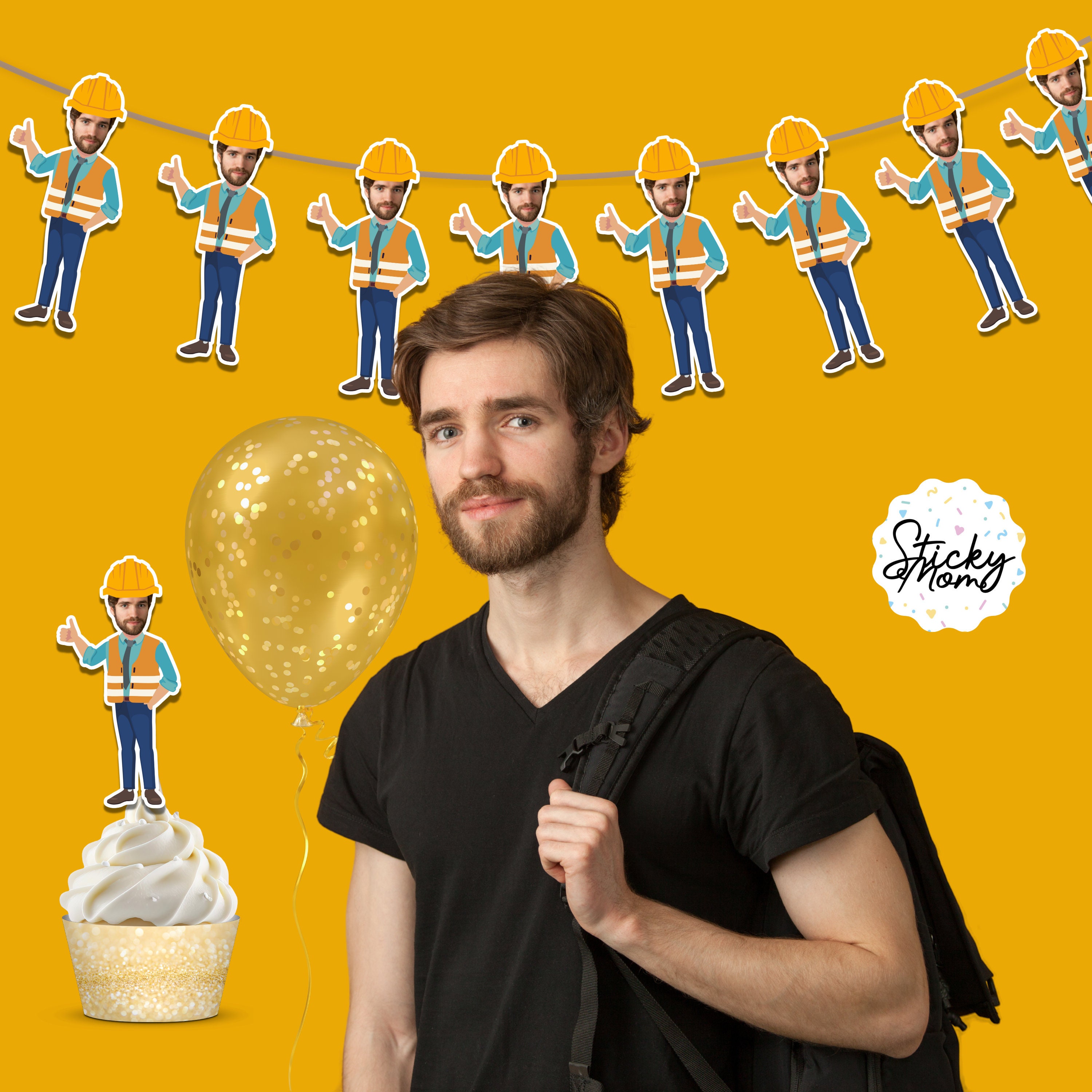 Engineer/contractor Custom Photo Banner | Printable Construction Party ...