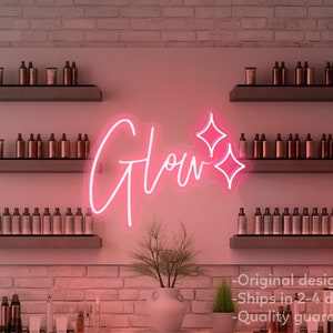 Original Glow With Sparkles Neon Sign LED Neon Light Sign for - Etsy
