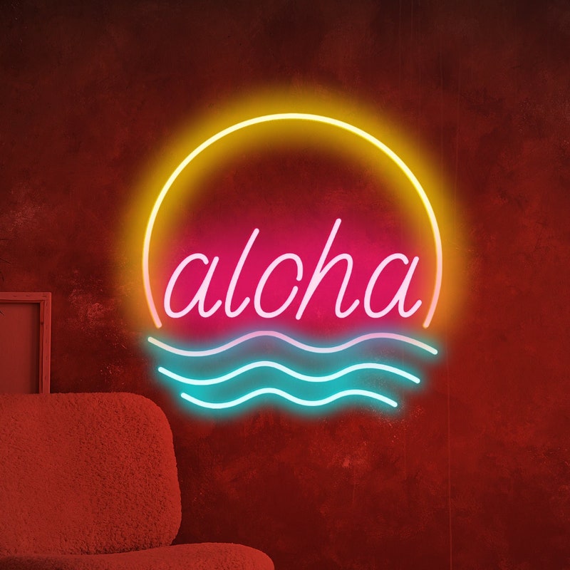 Aloha Neon Sign - Etsy