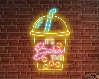 Boba Cup Neon Sign - Etsy