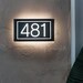 Illuminated Backlit House Sign Custom LED Address Plate Modern and ...