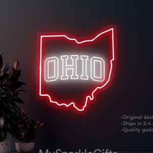 Original Ohio State Map Neon Sign LED Neon Light Sign for - Etsy Singapore