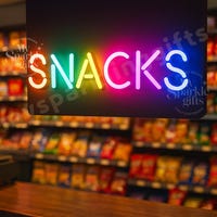 Snack Bar Neon Sign, Snacks Led Signs, Snacks Room Led Lights, for ...