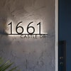 Modern LED Neon House Numbers Illuminated Backlit Address Sign Neon ...