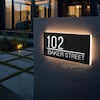 Illuminated Backlit House Sign Custom LED Address Plate Lighted Address ...