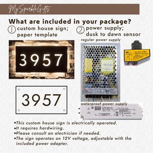 Modern Illuminated Backlit House Numbers Custom LED Address Plate ...