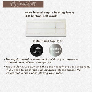 Illuminated Backlit House Sign Custom LED Address Plate Modern and ...