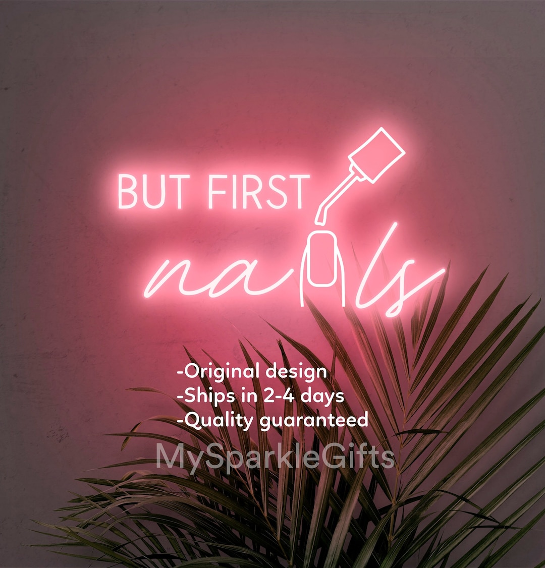 Original Nail Salon Neon Sign Funny LED Neon Light Sign for Nail Room ...