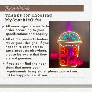But First Boba Neon Sign Boba Tea Shop LED Neon Light Sign Milk Tea ...