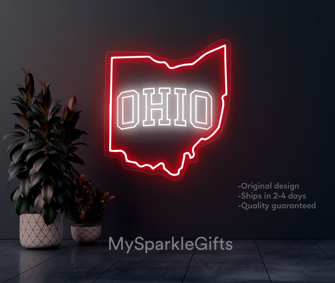 Original Ohio State Map Neon Sign LED Neon Light Sign for - Etsy Singapore