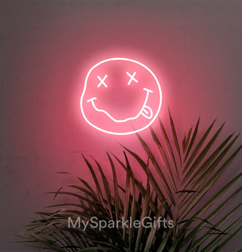 Cute Smiley Face Neon Sign LED Neon Light Sign for College - Etsy