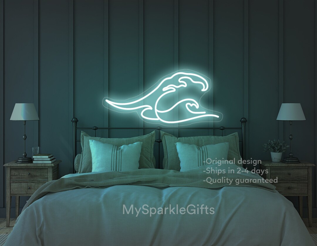 Original Sea Waves Neon Sign Custom Sea Waves Neon Sign LED Neon Light ...