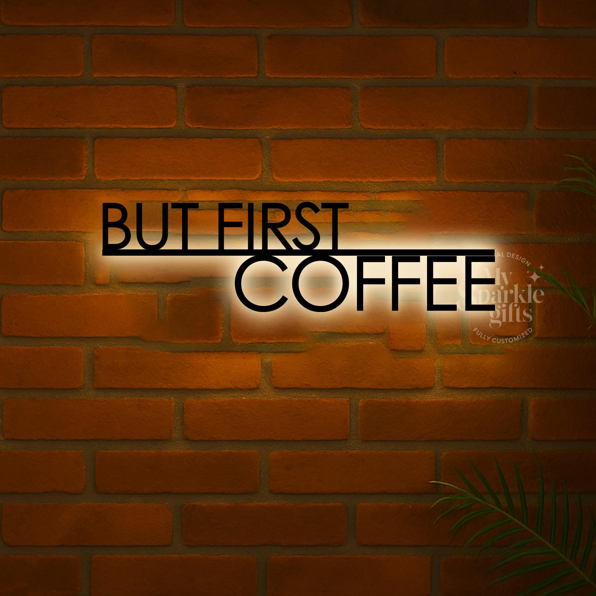 But First Coffee LED Neon Sign: Backlit Metal Coffee Shop Decor - Etsy