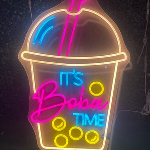 Original Eye-catching Boba Tea Shop Neon Sign Bubble Tea LED Neon Light ...