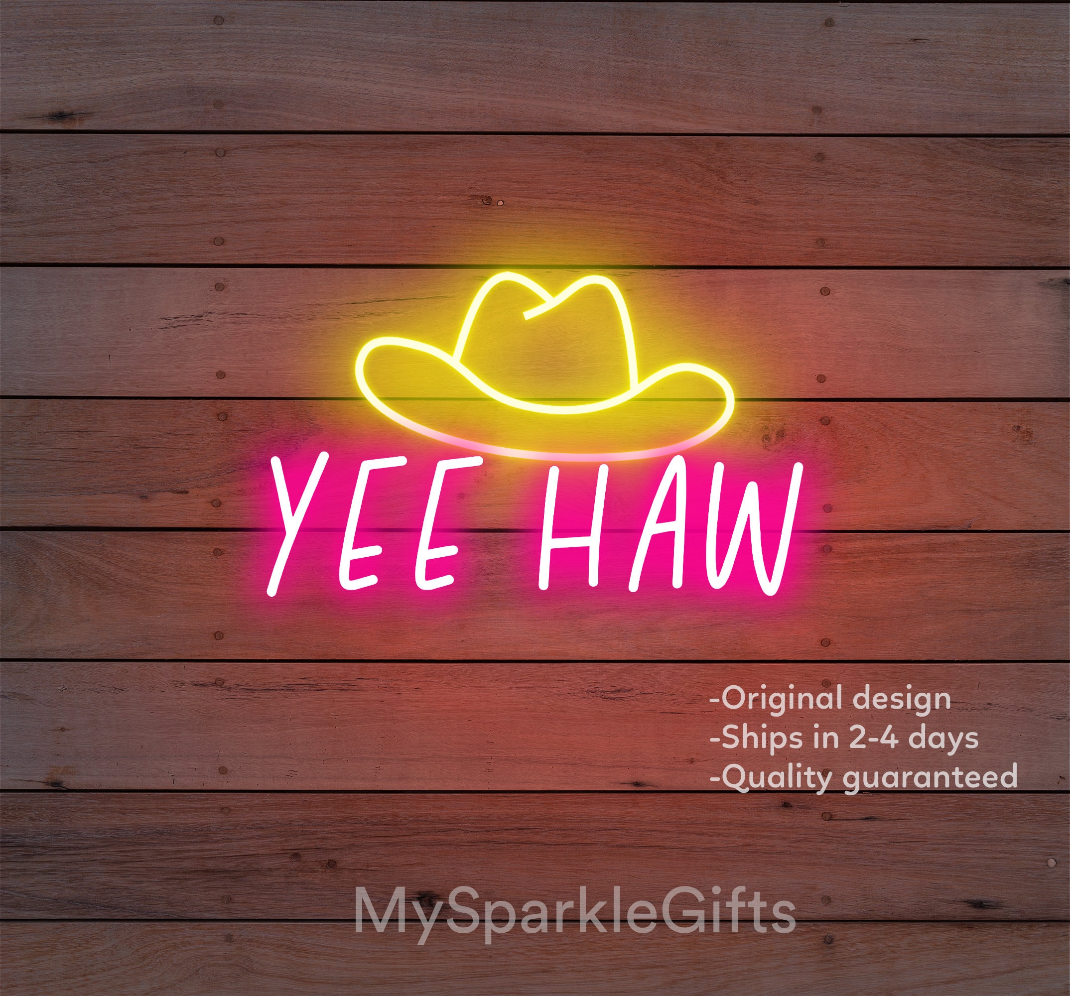 Yee Haw Neon Sign Custom Cowgirl/cowboy Neon Light Bedroom - Etsy