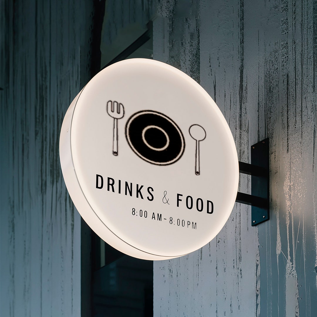 Acrylic Street Light Box Signboard Shop Logo Sign Personalized Business ...