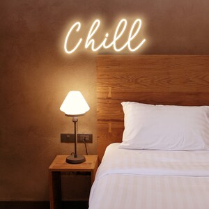 Chill Neon Sign Chill LED Neon Light Sign for Living Room Aesthetic ...
