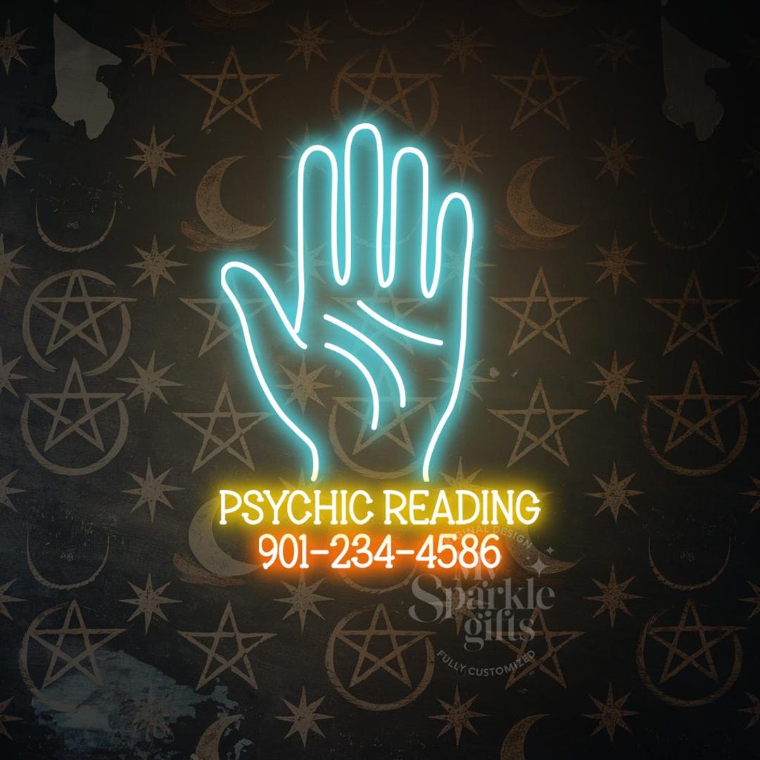 Palm Reading Neon Sign, Psychic Readings LED Light, Fortune Teller ...