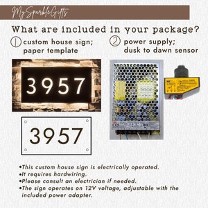 Illuminated Backlit House Sign Custom LED Address Plate Modern and ...