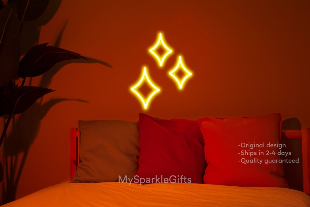 Sparkles Neon Sign: Custom LED Wall Art-vibrant Bedroom Neon Decor - Etsy