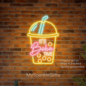 Original Eye-catching Boba Tea Shop Neon Sign Bubble Tea LED Neon Light ...