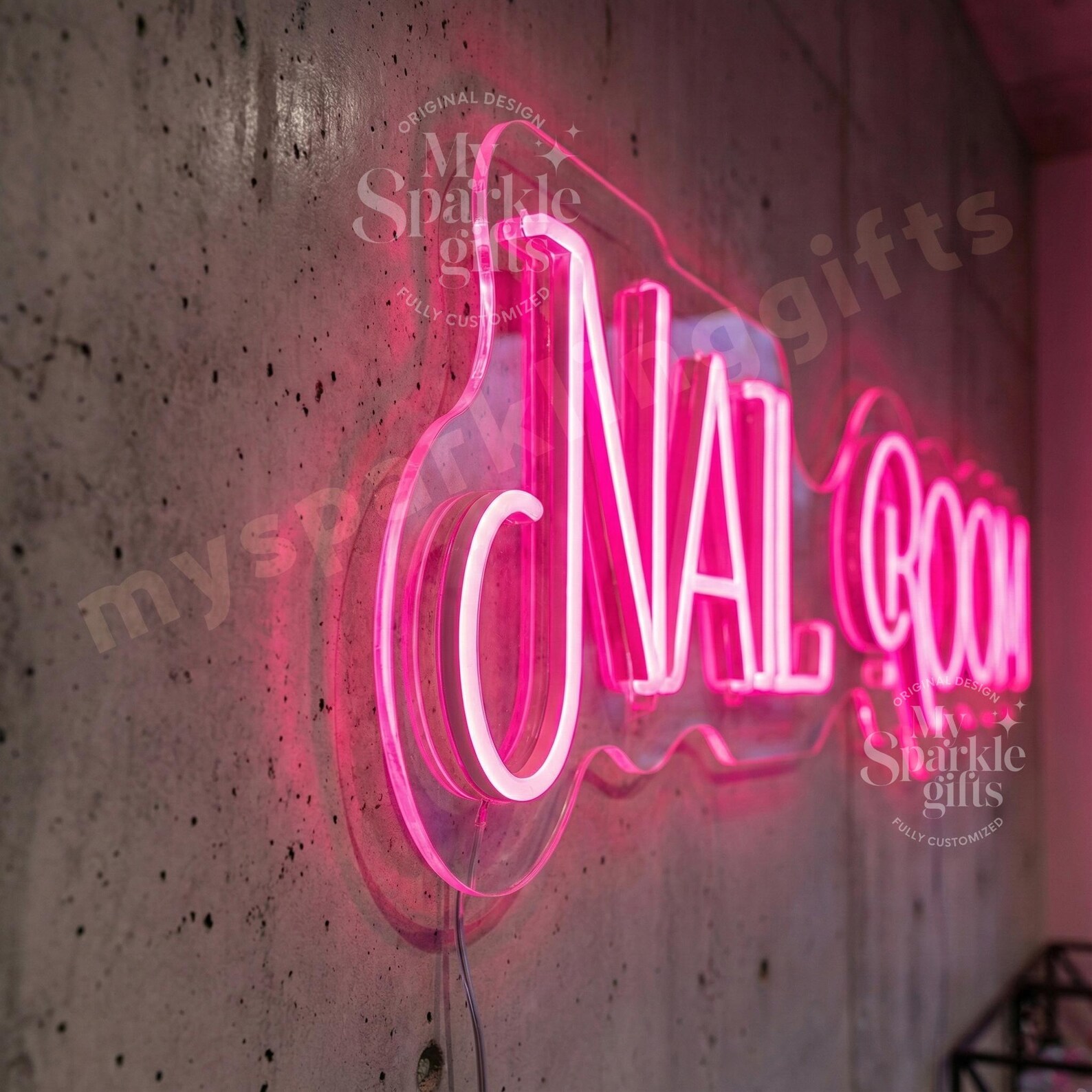 Nail Salon Neon Sign-led Wall Art, Manicure Studio Decor, Beauty Bar ...